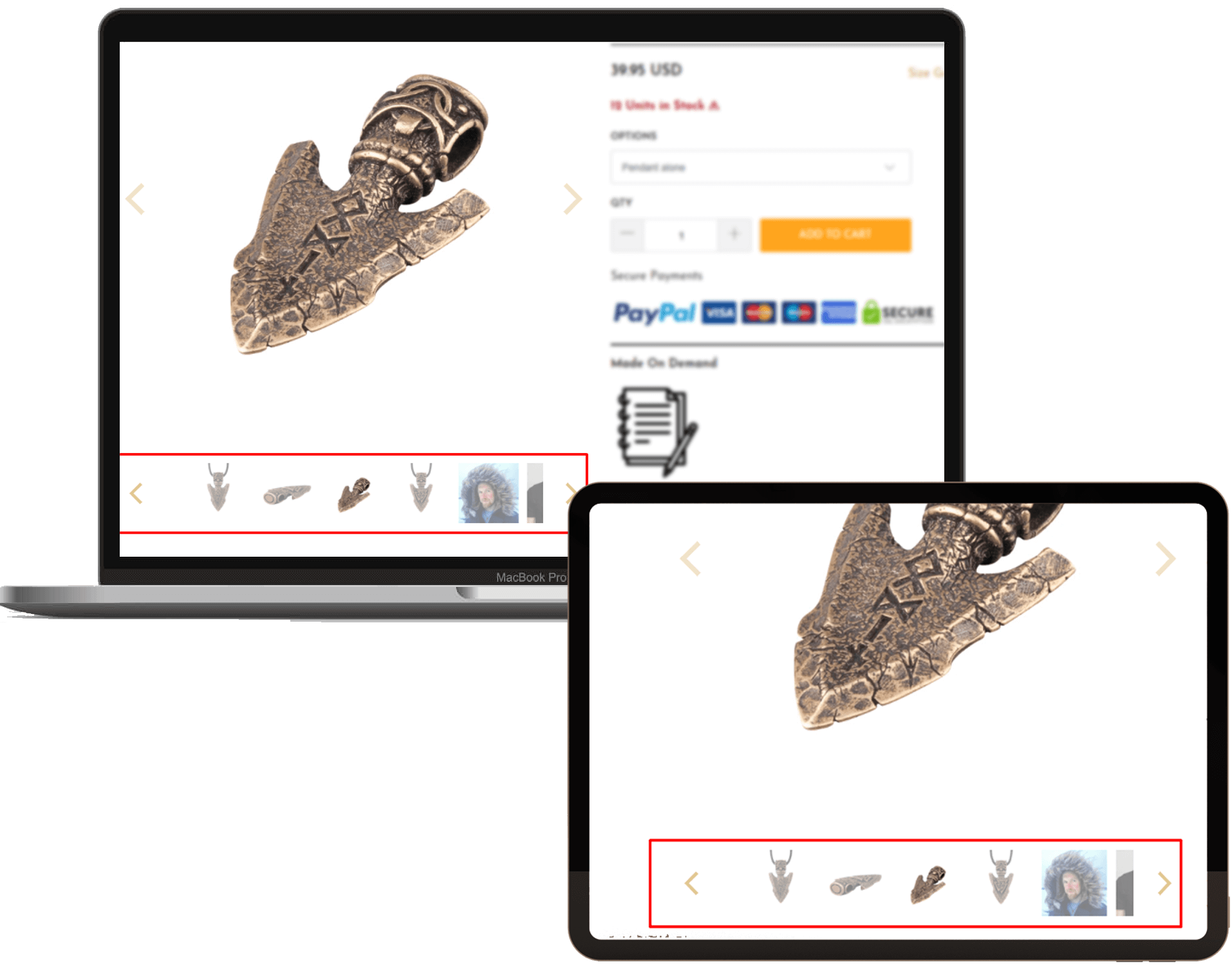Add Product Carousel Slider with Thumbnails Images – Ecomheroes