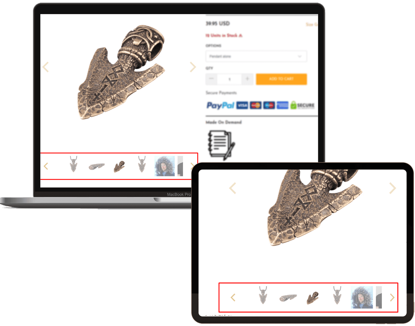 Add Product Carousel Slider with Thumbnails Images – Ecomheroes