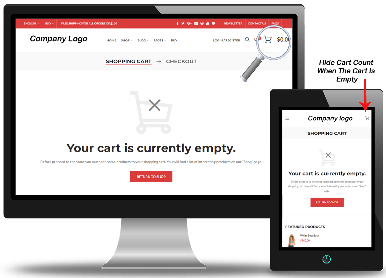 Hide Cart Count When Cart Empty on Shopify Store – Ecomheroes